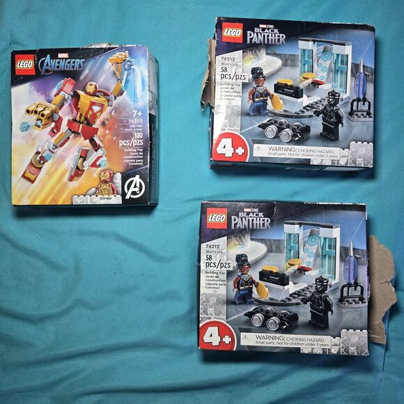 Lego | Toys | Lego Marvel Lot Avengers Iron Man Mech 7623 Black Panther ...